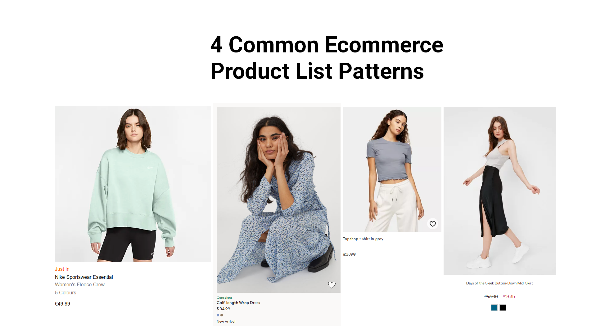 Four Product List Patterns | Manuel Kruisz